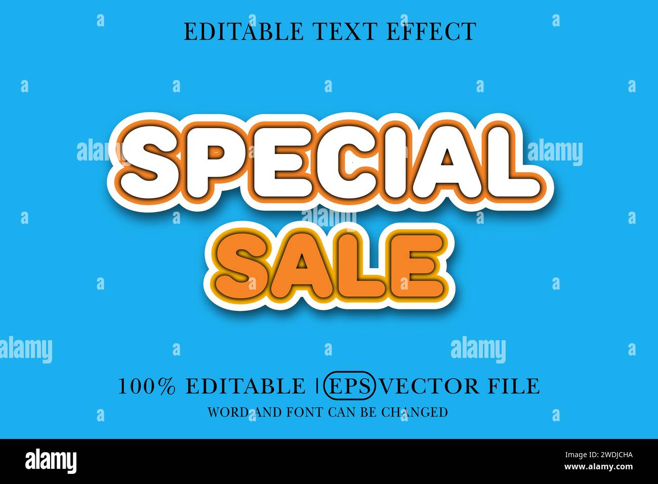 Text effect with editable Special sale 3D style Stock Vector Image ...