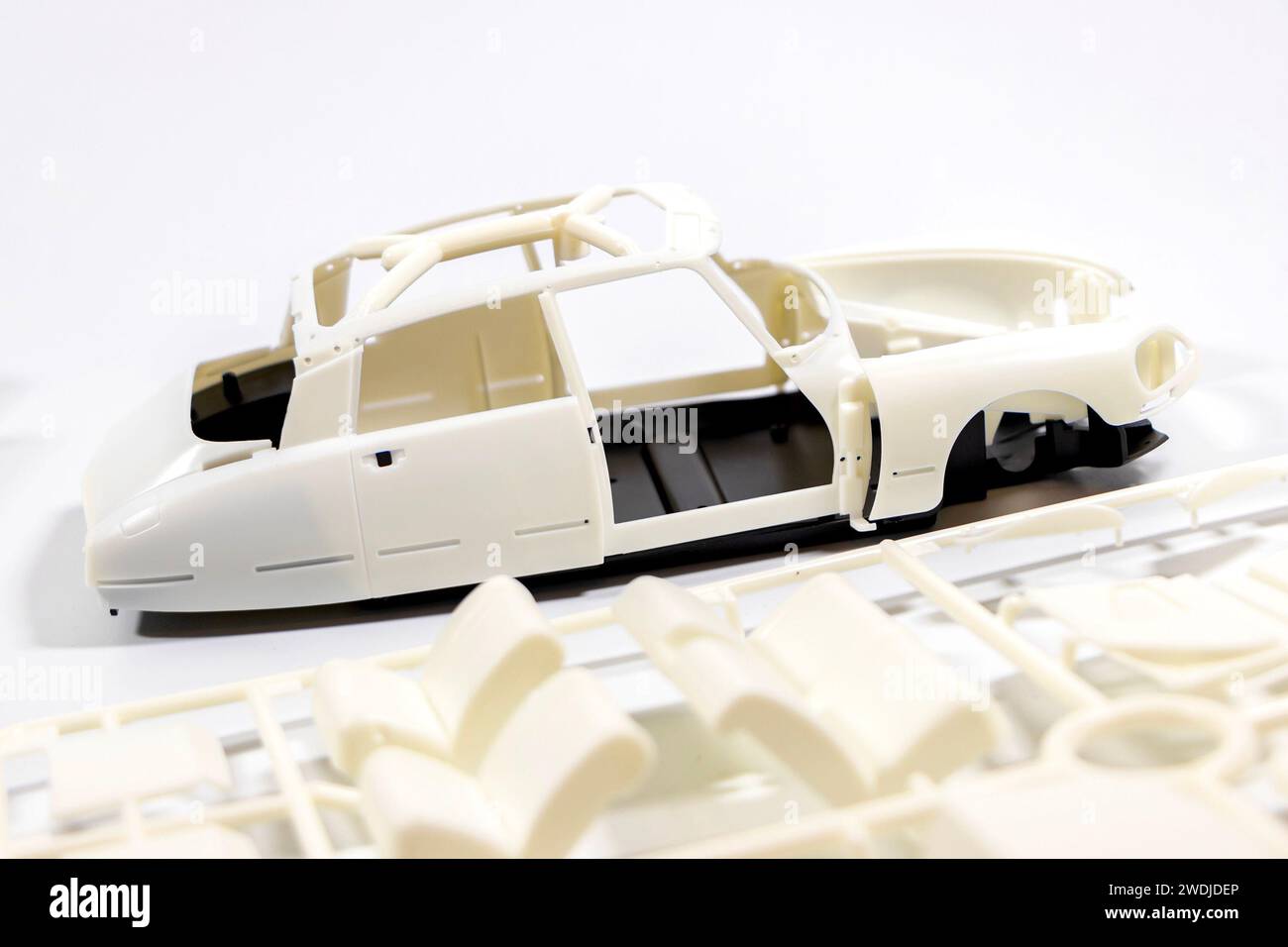 plastic model construction kit parts of part assembled classic car ...