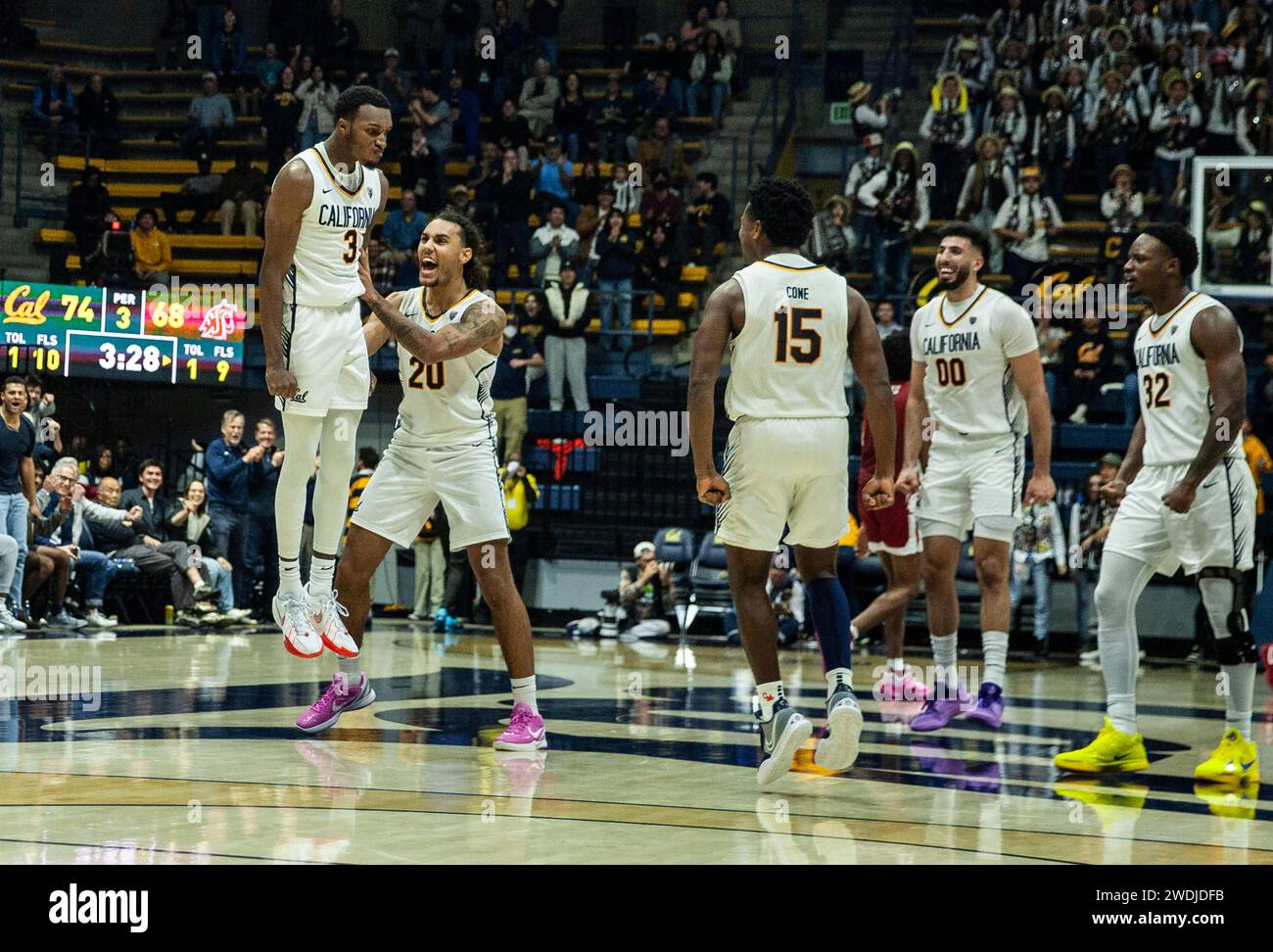 Berkeley, CA U.S. 20th Jan, 2024. A. California guard Keonte Kennedy (3 ...