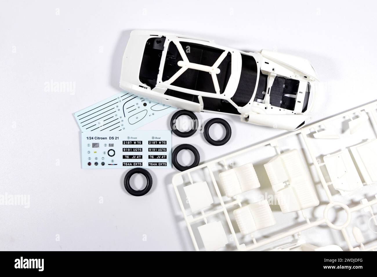 plastic model construction kit parts of part assembled classic car ...