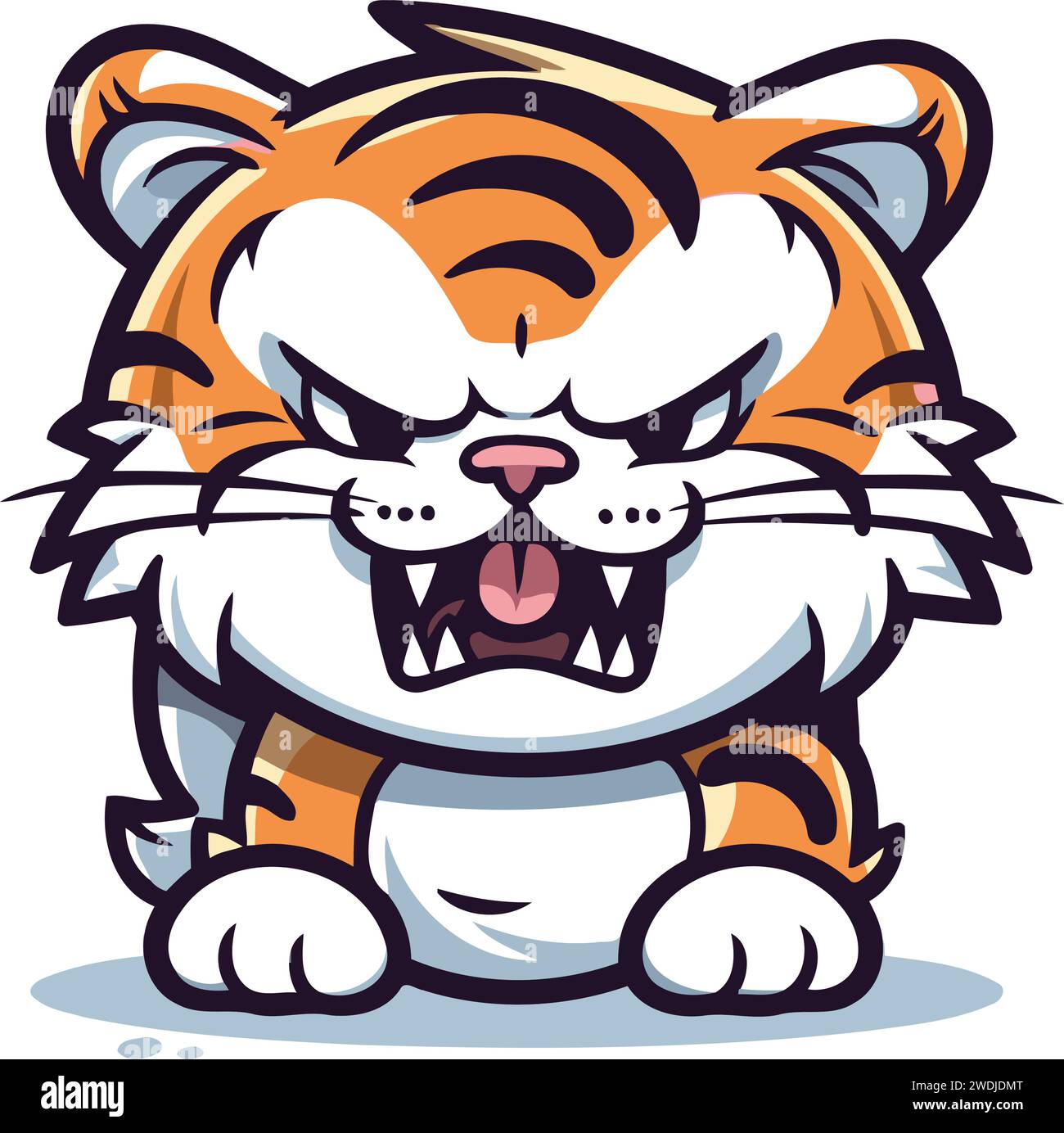 Angry tiger cartoon Cut Out Stock Images & Pictures - Alamy