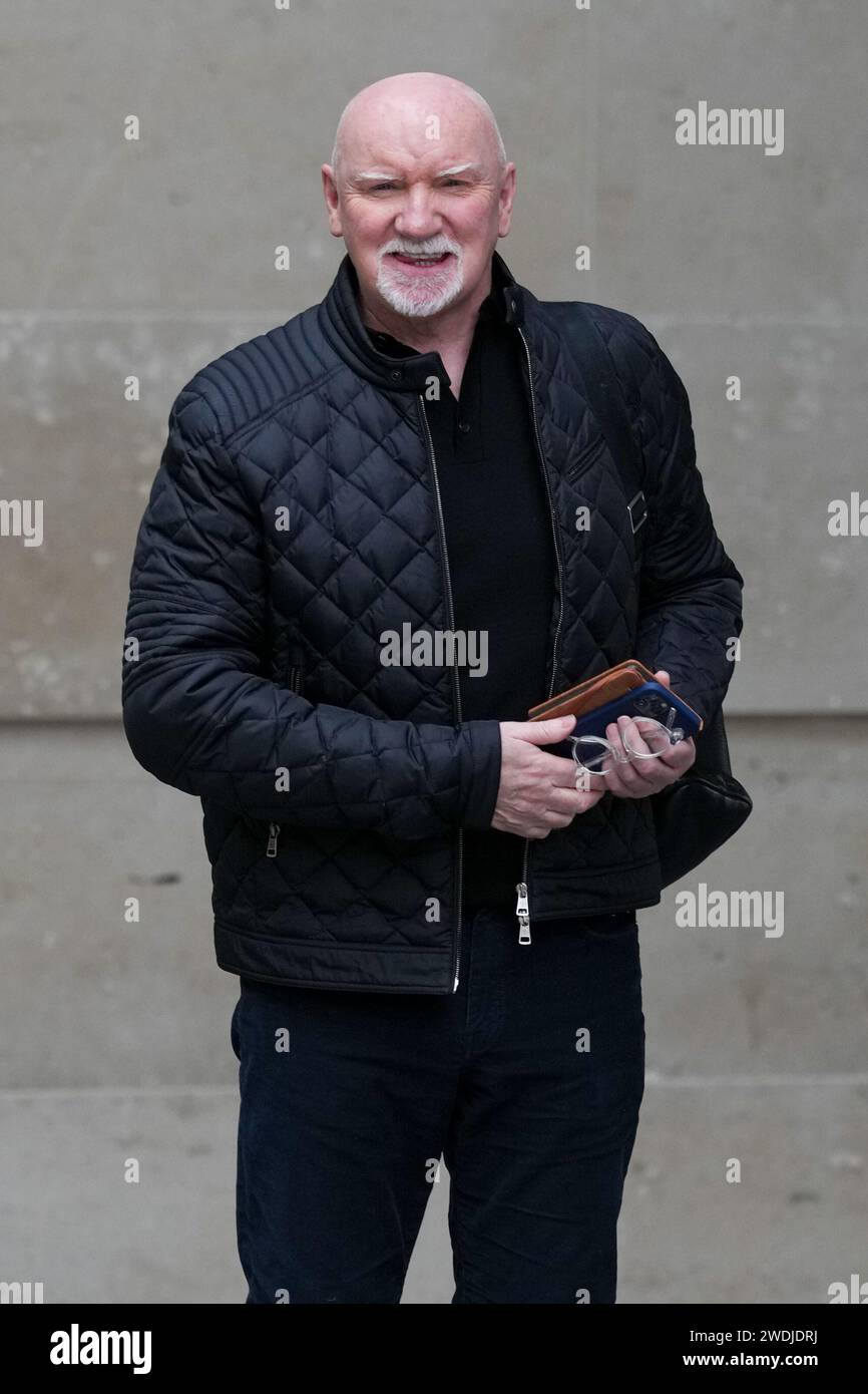 Sir Tom Hunter leaves BBC Broadcasting House in London, after appearing ...