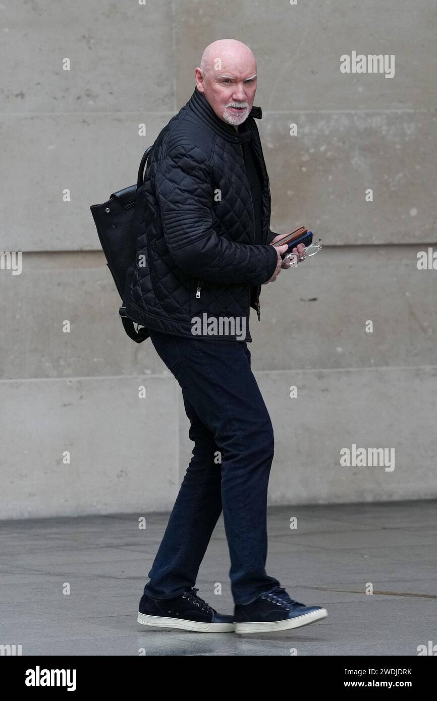 Sir Tom Hunter leaves BBC Broadcasting House in London, after appearing ...