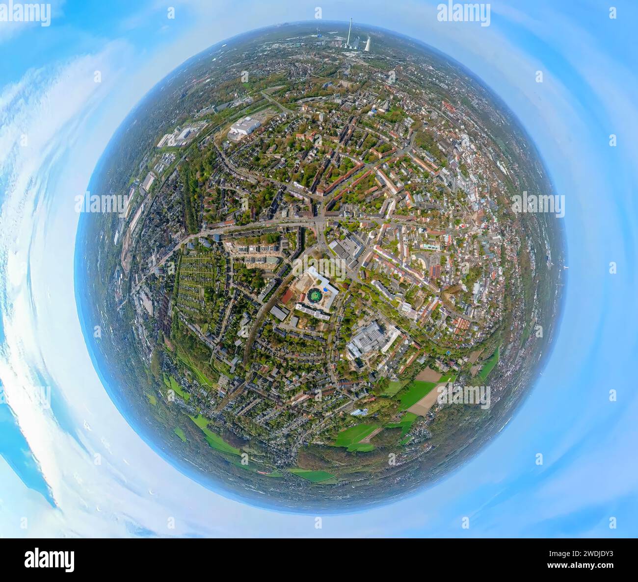 Aerial view, Herne Mitte, Reifen Stiebling, Jean-Vogel-Straße, district ...