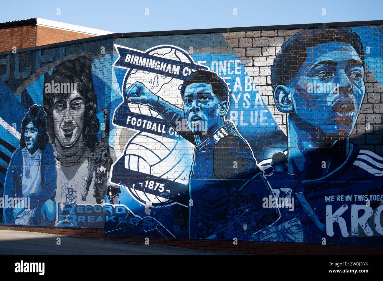 St. Andrew’s Stadium mural, Birmingham, West Midlands, England, UK ...