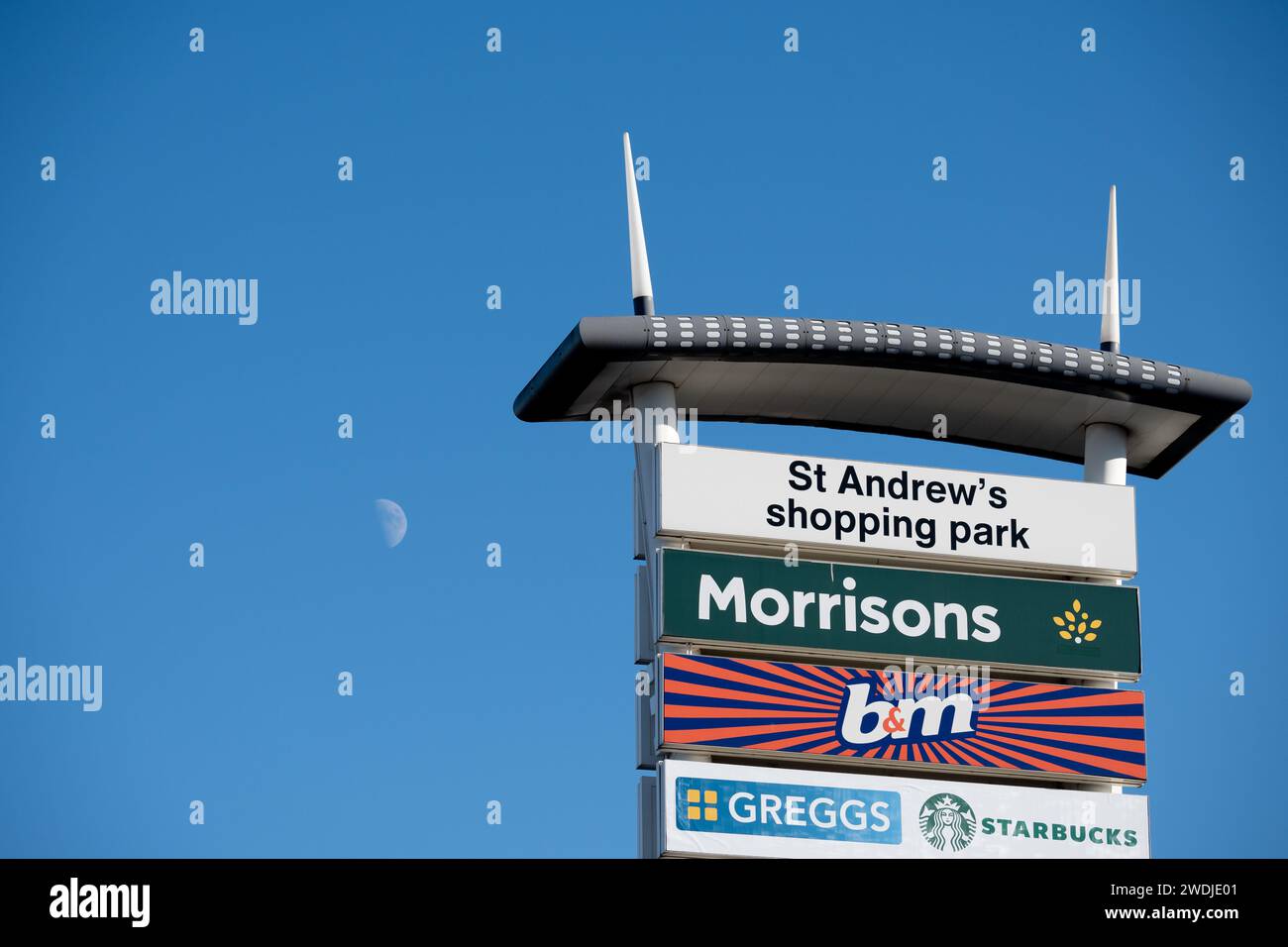 St. Andrew`s shopping park sign, Small Heath, Birmingham, West Midlands ...