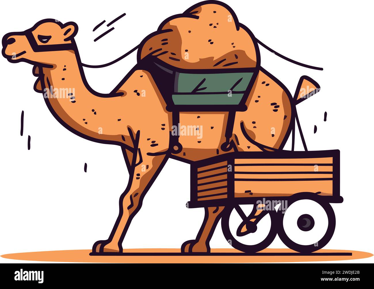 Camel carriage Stock Vector Images - Alamy