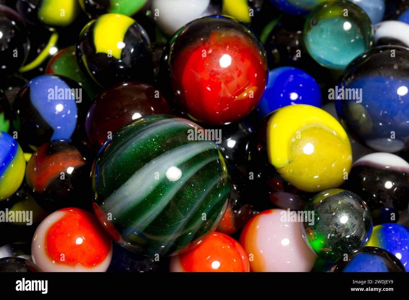 A colorful collection of glass marbles Stock Photo - Alamy