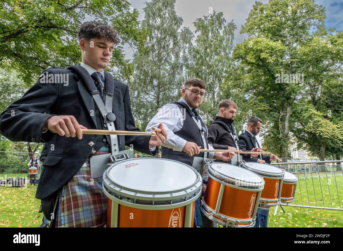 Pipe Bands at the World Pipe Band Competition Stock Photo - Alamy