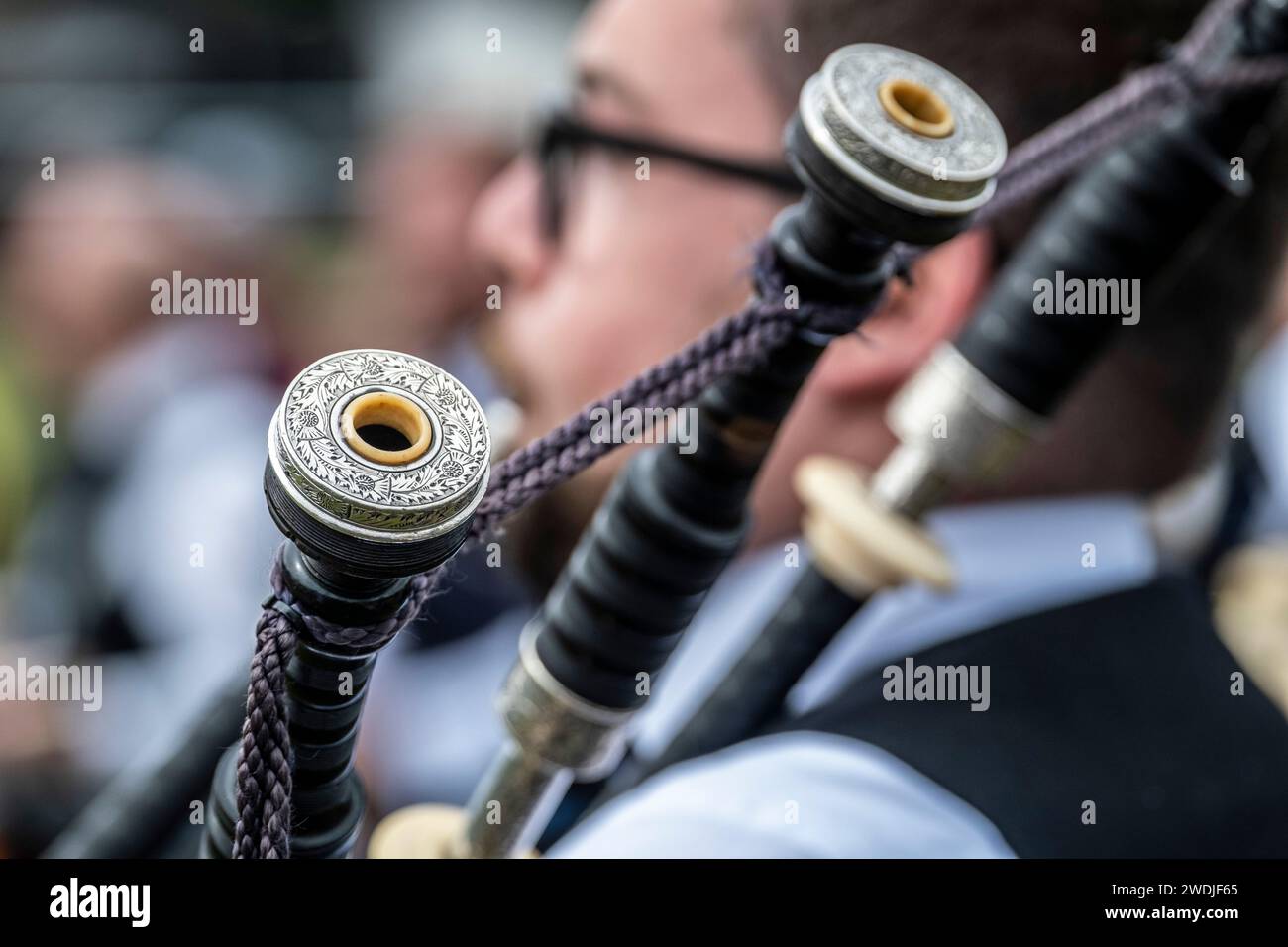 Pipe Bands at the World Pipe Band Competition Stock Photo - Alamy