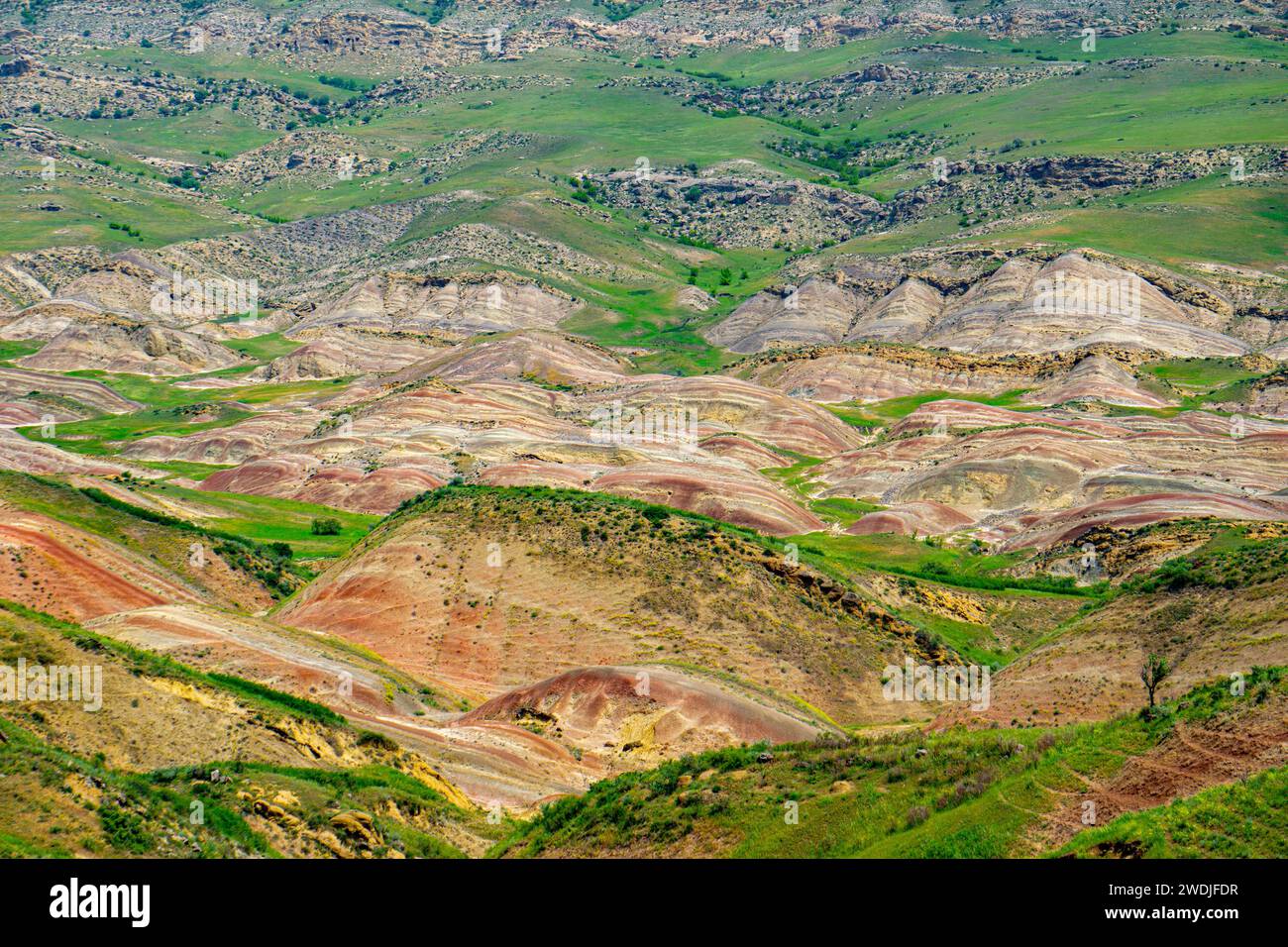 Beautiful rugged landscapes as seen from Davit Gareja Monastery ...