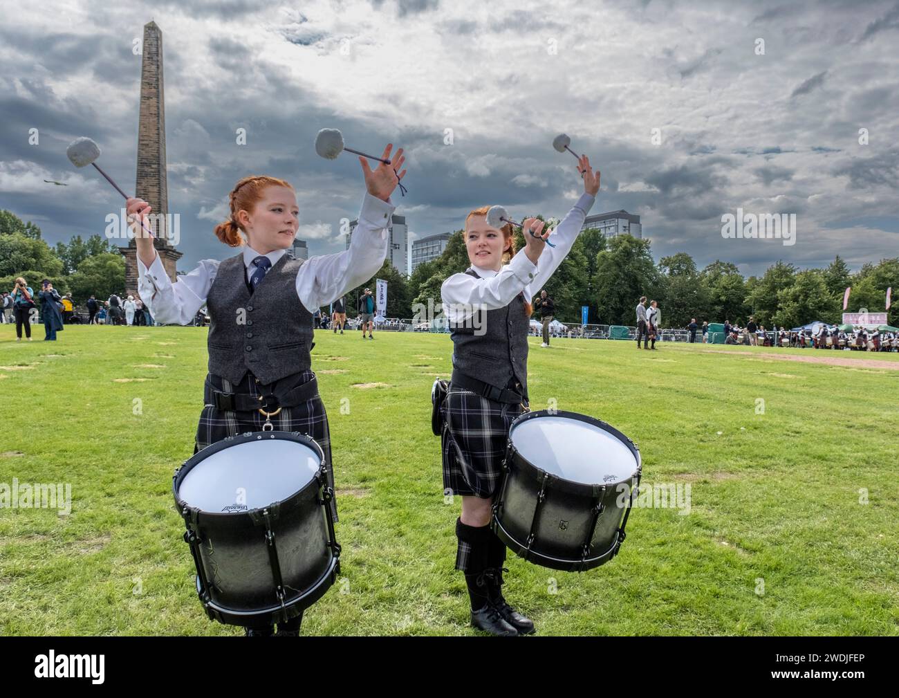 Pipe Bands at the World Pipe Band Competition Stock Photo - Alamy