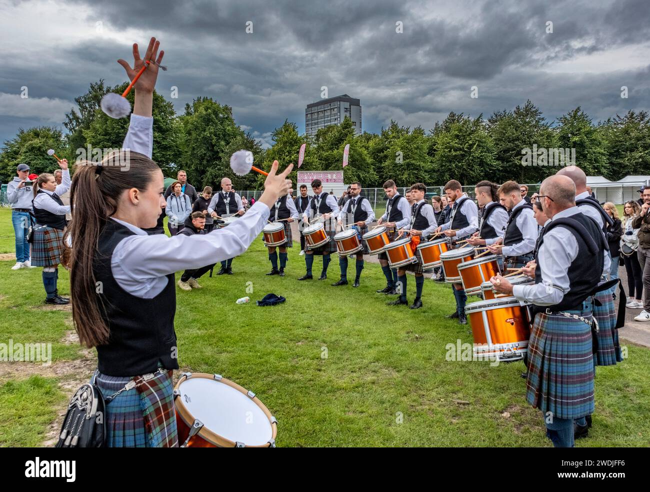 Pipe Bands at the World Pipe Band Competition Stock Photo - Alamy