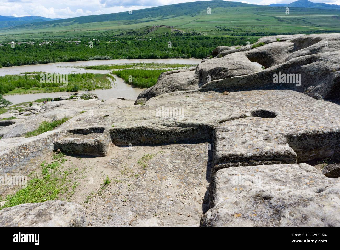 cave city of Uplistsikhe ancient pre-Christian rock-cut city and ...
