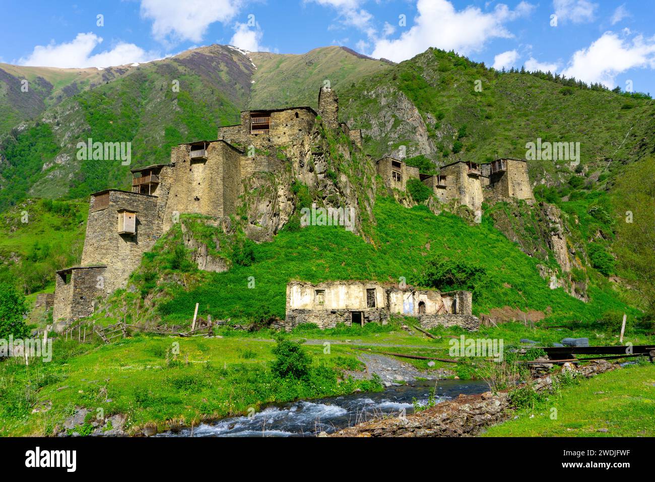 Shatili village in Georgia Eastern Europe Stock Photo - Alamy