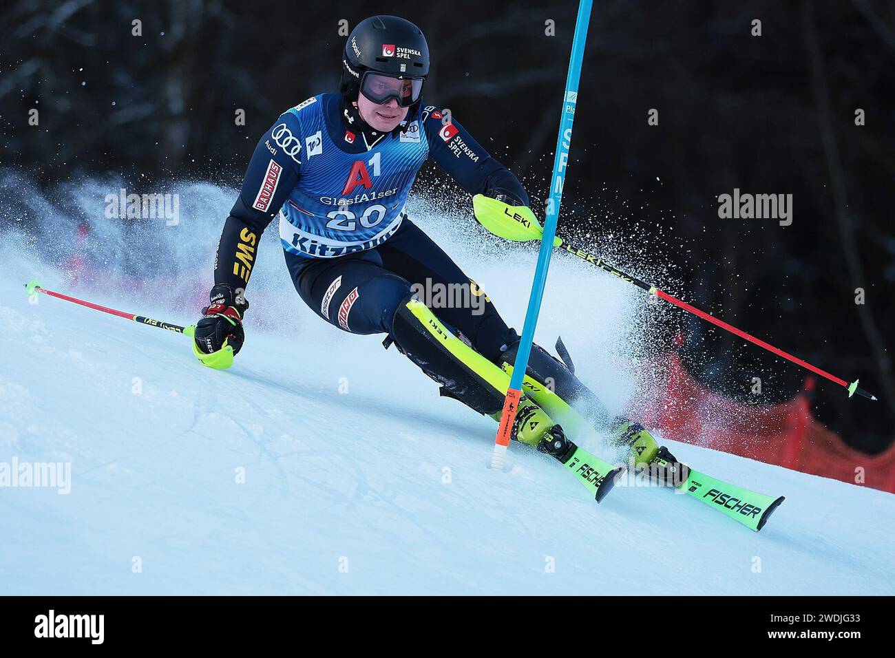 Kitzbuehel, Austria. 21st Jan, 2024. ALPINE SKIING - FIS WC 2023 ...
