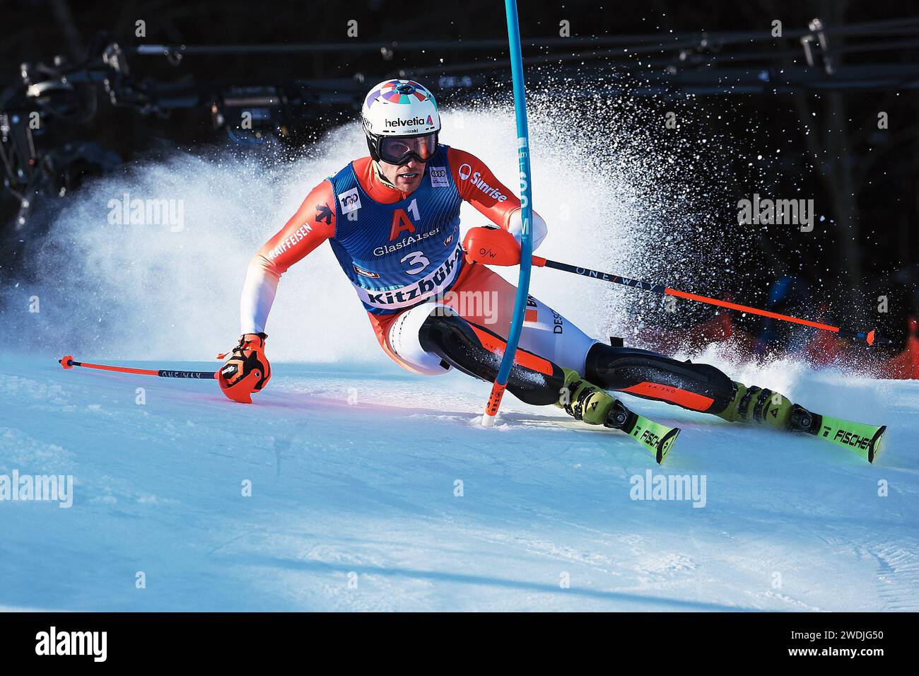 Kitzbuehel, Austria. 21st Jan, 2024. ALPINE SKIING - FIS WC 2023 ...