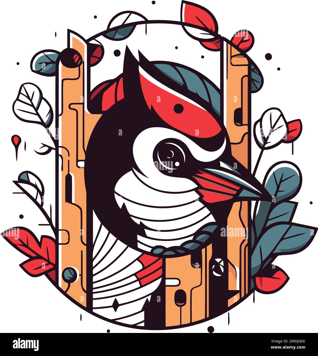 Woodpecker logo hi-res stock photography and images - Alamy