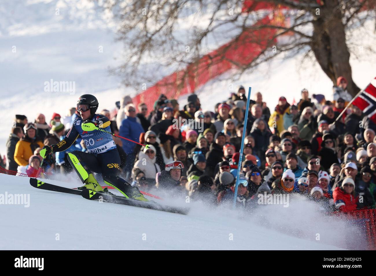 Kitzbuehel, Austria. 21st Jan, 2024. ALPINE SKIING - FIS WC 2023 ...