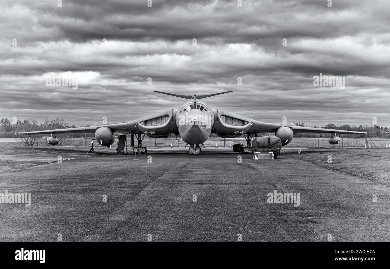 A Victor K2 aircraft, a bomber designed during the Cold War, on display ...