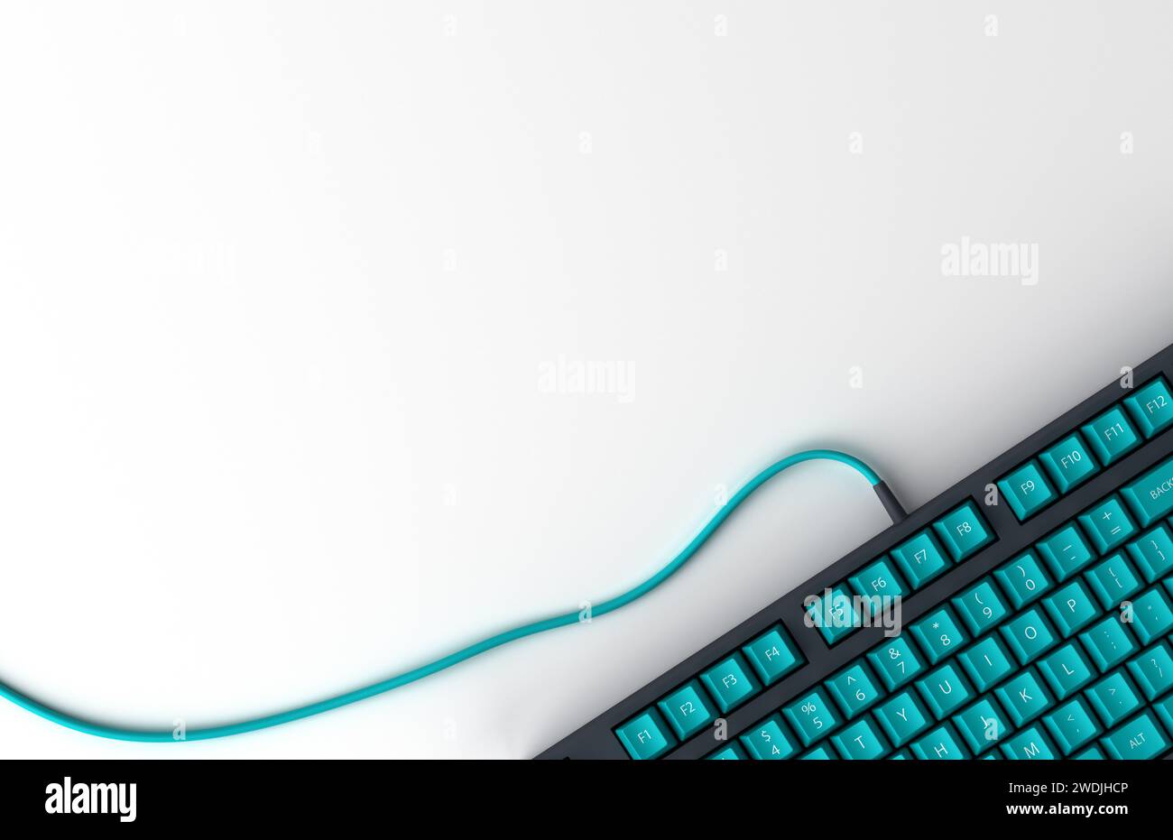 Top view of a mechanical keyboard on desk with copy space Stock Photo ...