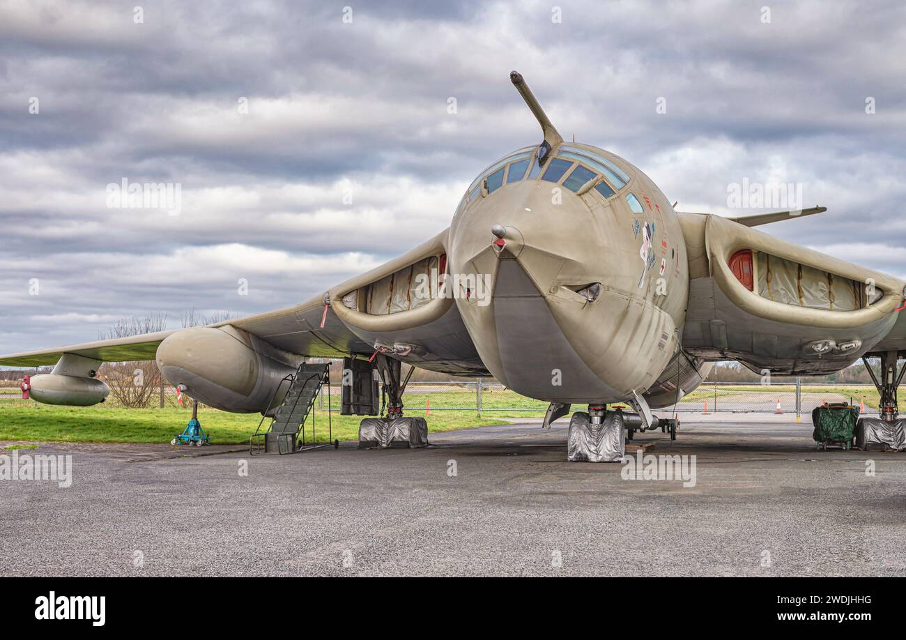 A Victor K2 aircraft, a bomber designed during the Cold War, on display ...