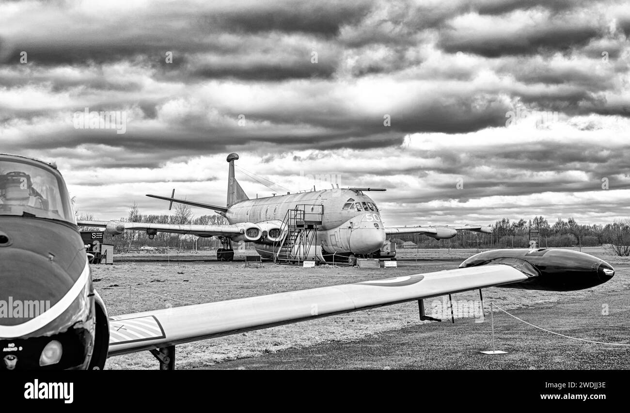 An anti submarine aircraft seen from over the wing of a Jet Provost ...