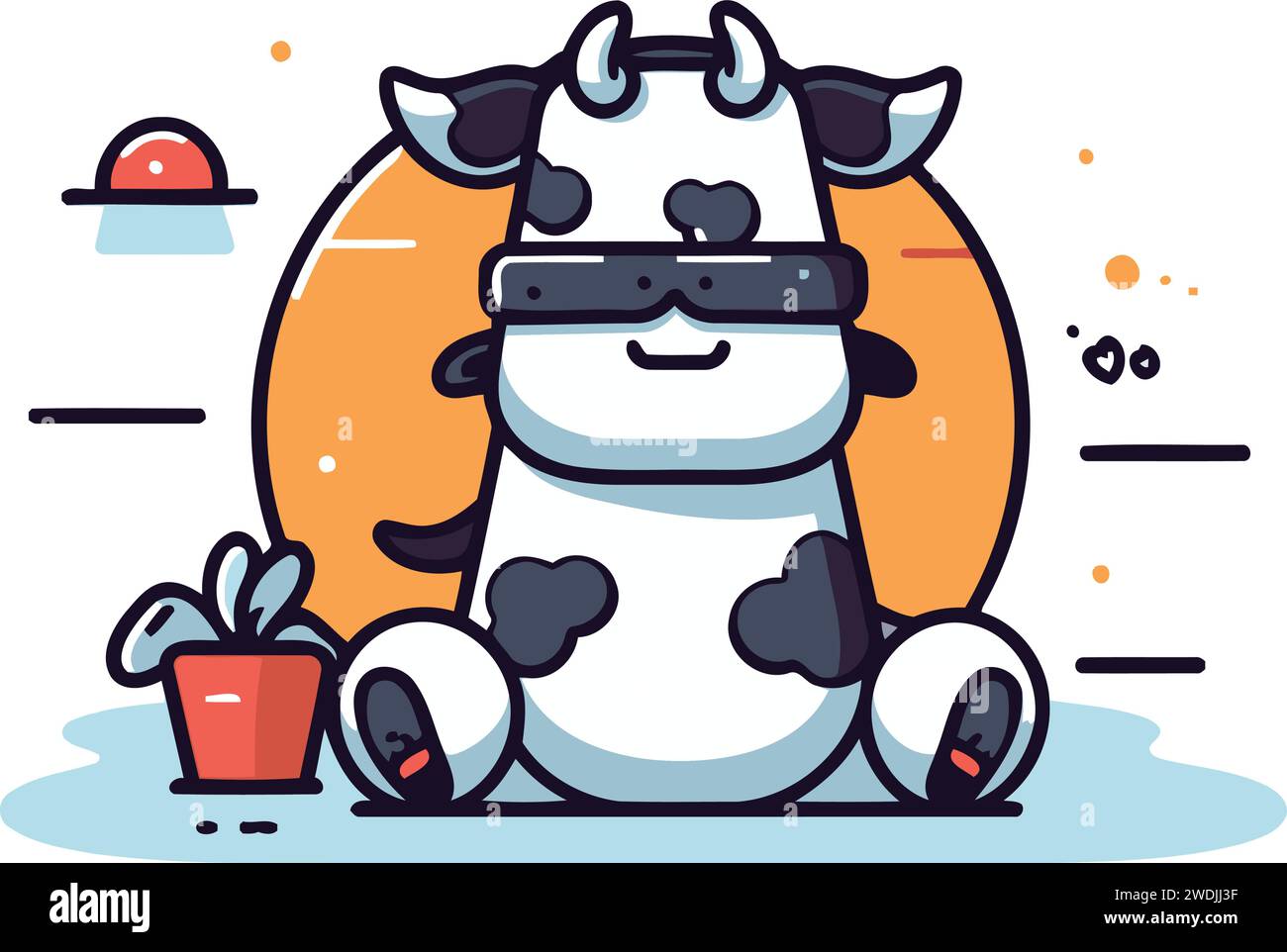 Calf asia Stock Vector Images - Alamy