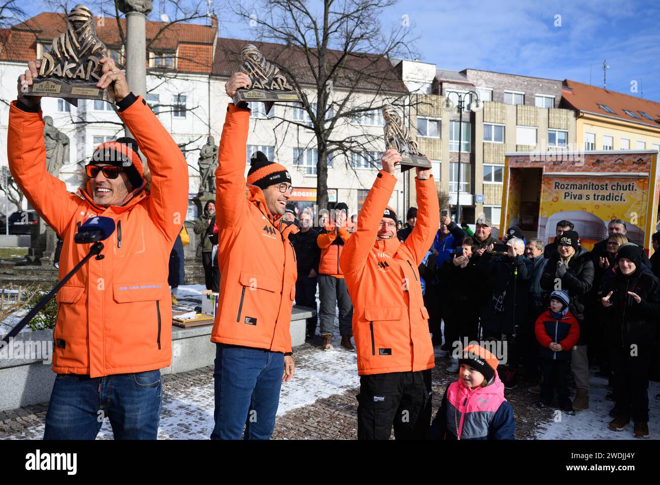 Sedlcany, Czech Republic. 21st Jan, 2024. Welcome ceremony for Martin ...
