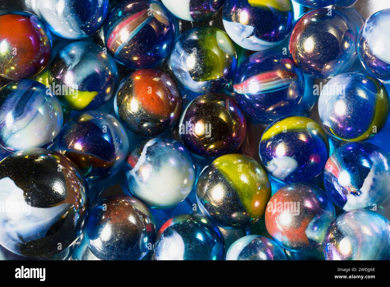 A collection of colorful glass marbles Stock Photo - Alamy