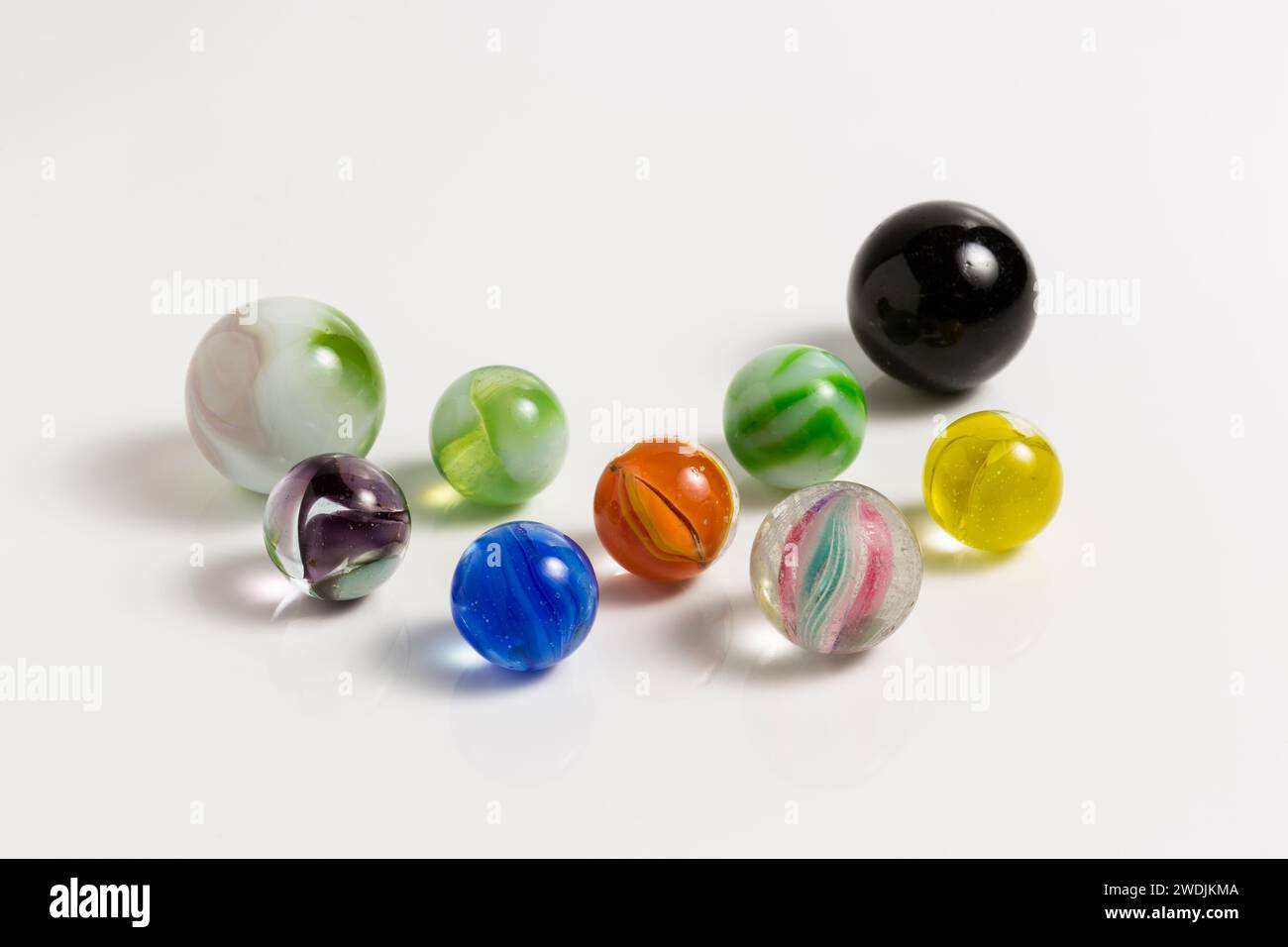 A collection of vintage glass marbles Stock Photo - Alamy
