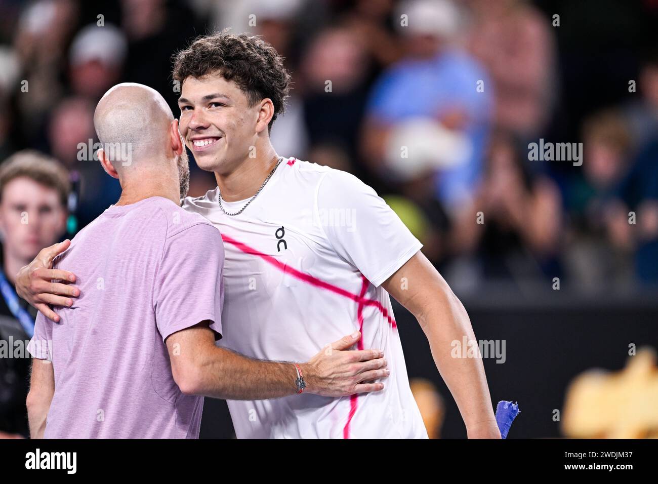 Paris, France. 19th Jan, 2024. Benjamin Ben Shelton and Adrian ...