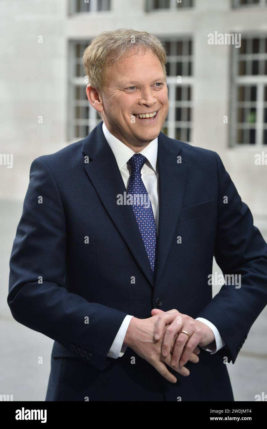 London, England, UK. 21st Jan, 2024. Defence Secretary GRANT SHAPPS is ...
