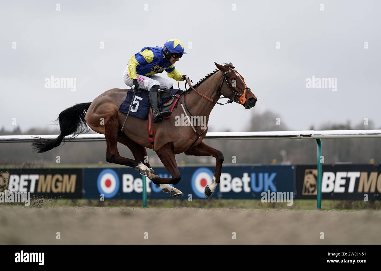 Tripoli Flyer ridden by Paddy Brennan coming home to win the Winter ...