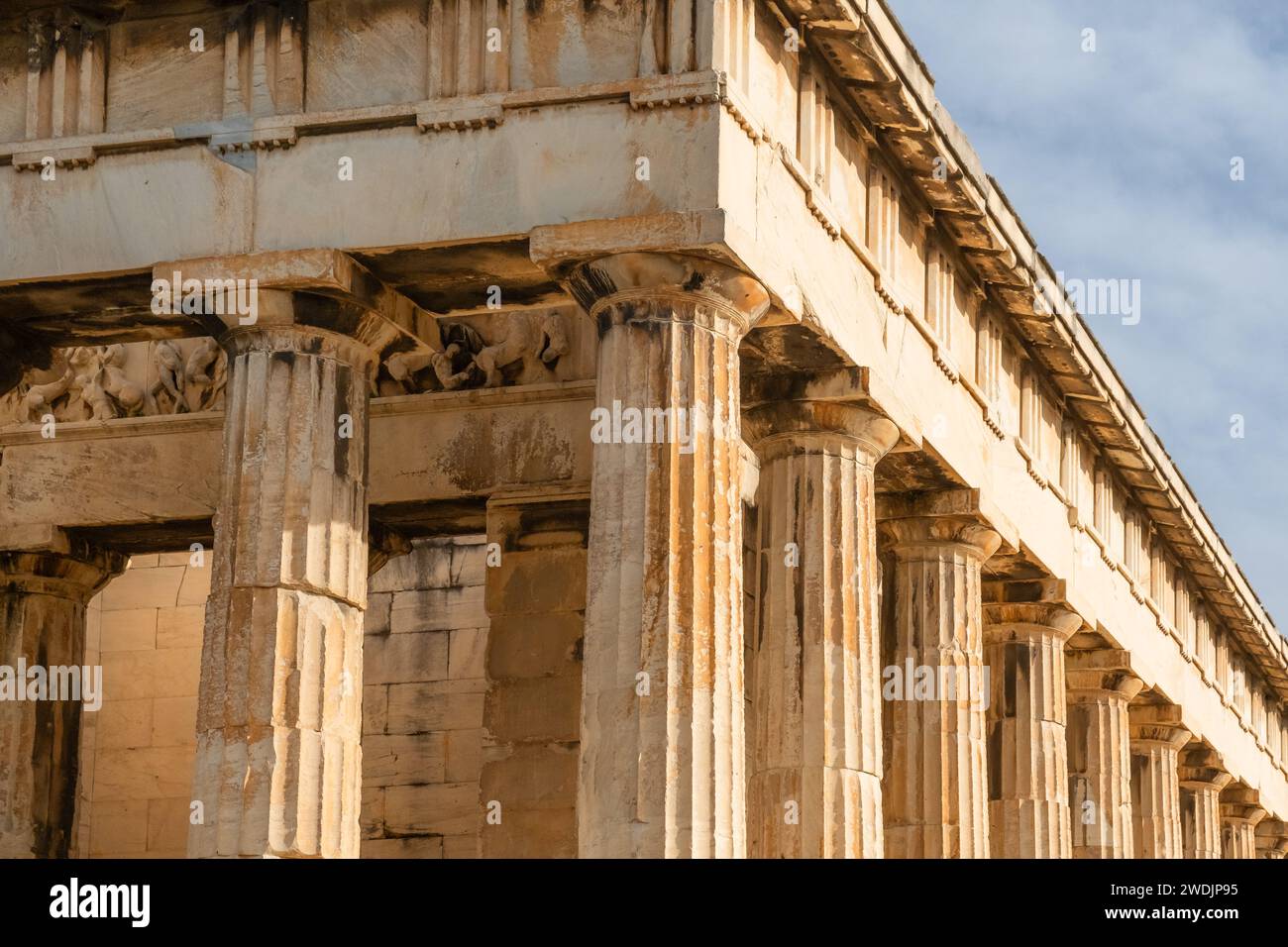 Collonade of Temple of Hephaestus in Ancient Agora, Athens, Greece ...