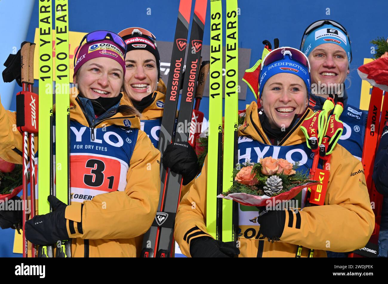Oberhof, Germany. 21st Jan, 2024. Katherine Sauerbrey (l-r), Pia Fink ...