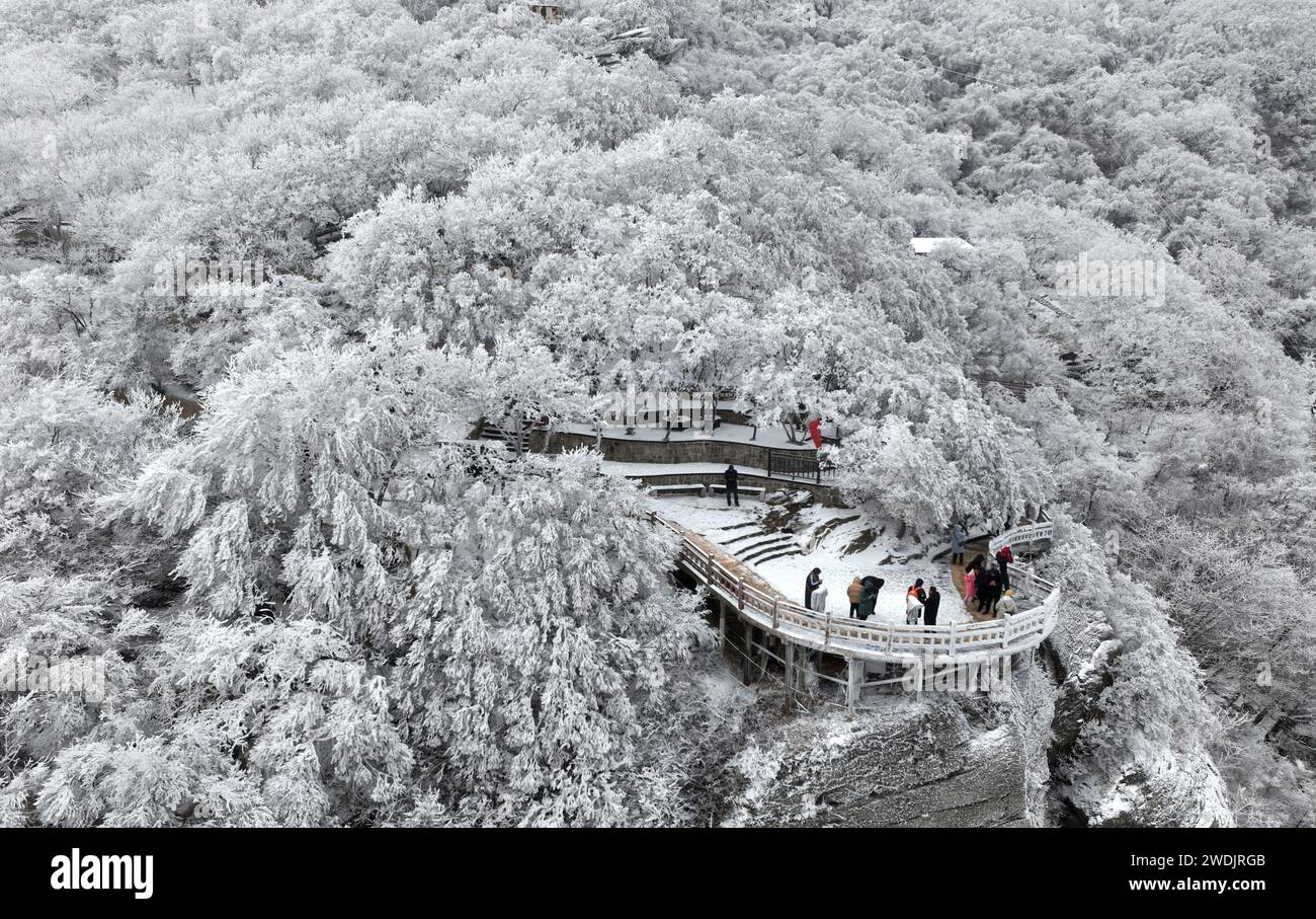 Lianyungang, China's Jiangsu Province. 21st Jan, 2024. An aerial drone ...