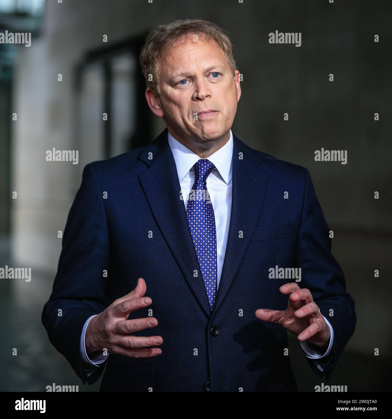 London, UK. 21st Jan, 2024. Grant Shapps, MP, Secretary of State for ...