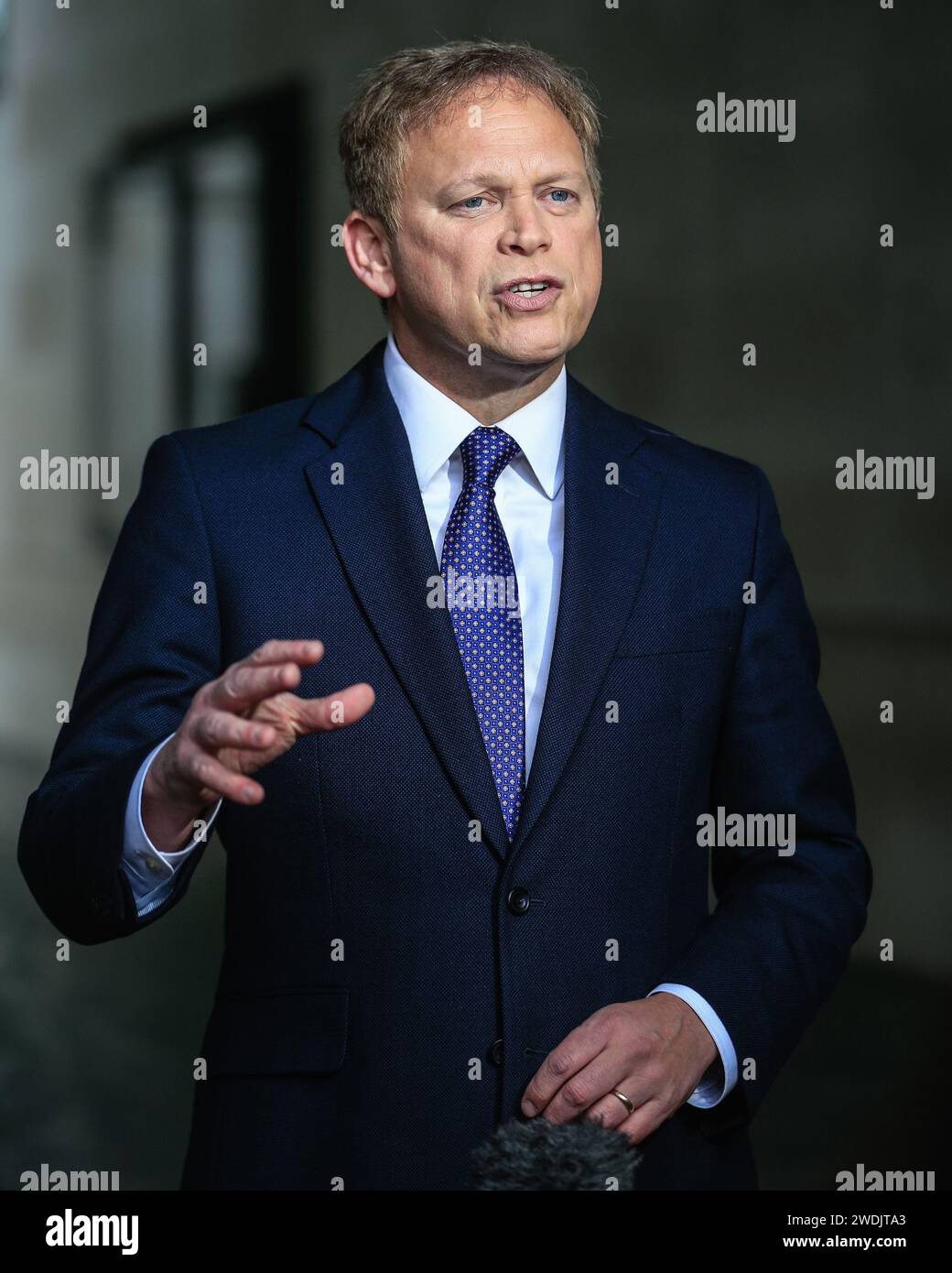 London, UK. 21st Jan, 2024. Grant Shapps, MP, Secretary of State for ...