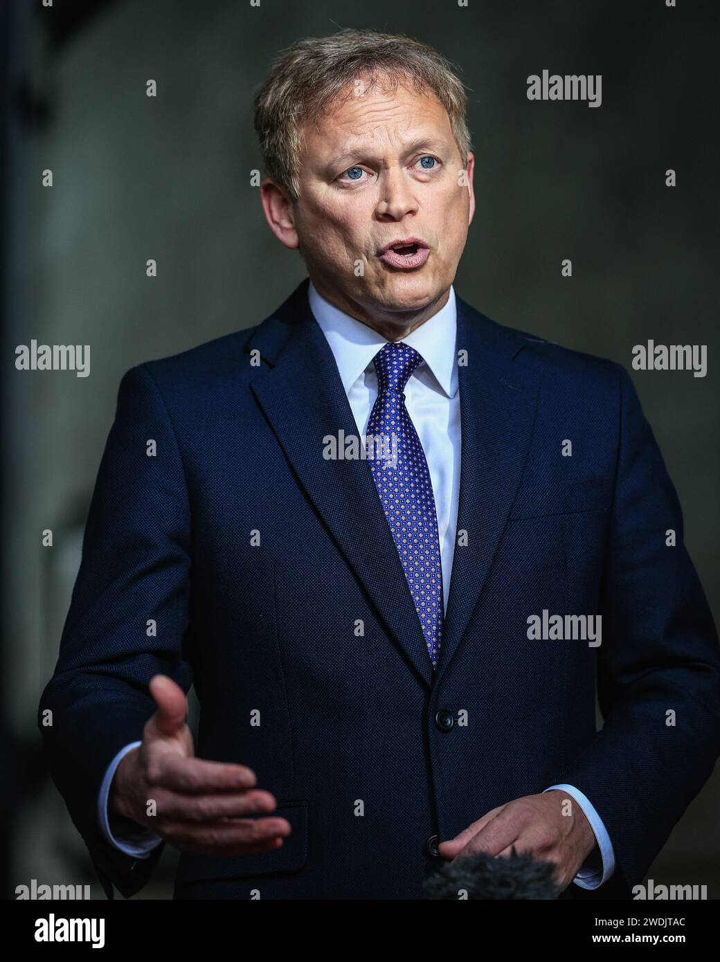London, UK. 21st Jan, 2024. Grant Shapps, MP, Secretary of State for ...