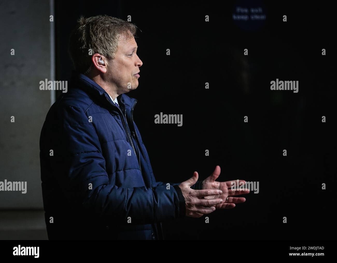 London, UK. 21st Jan, 2024. Grant Shapps, MP, Secretary of State for ...