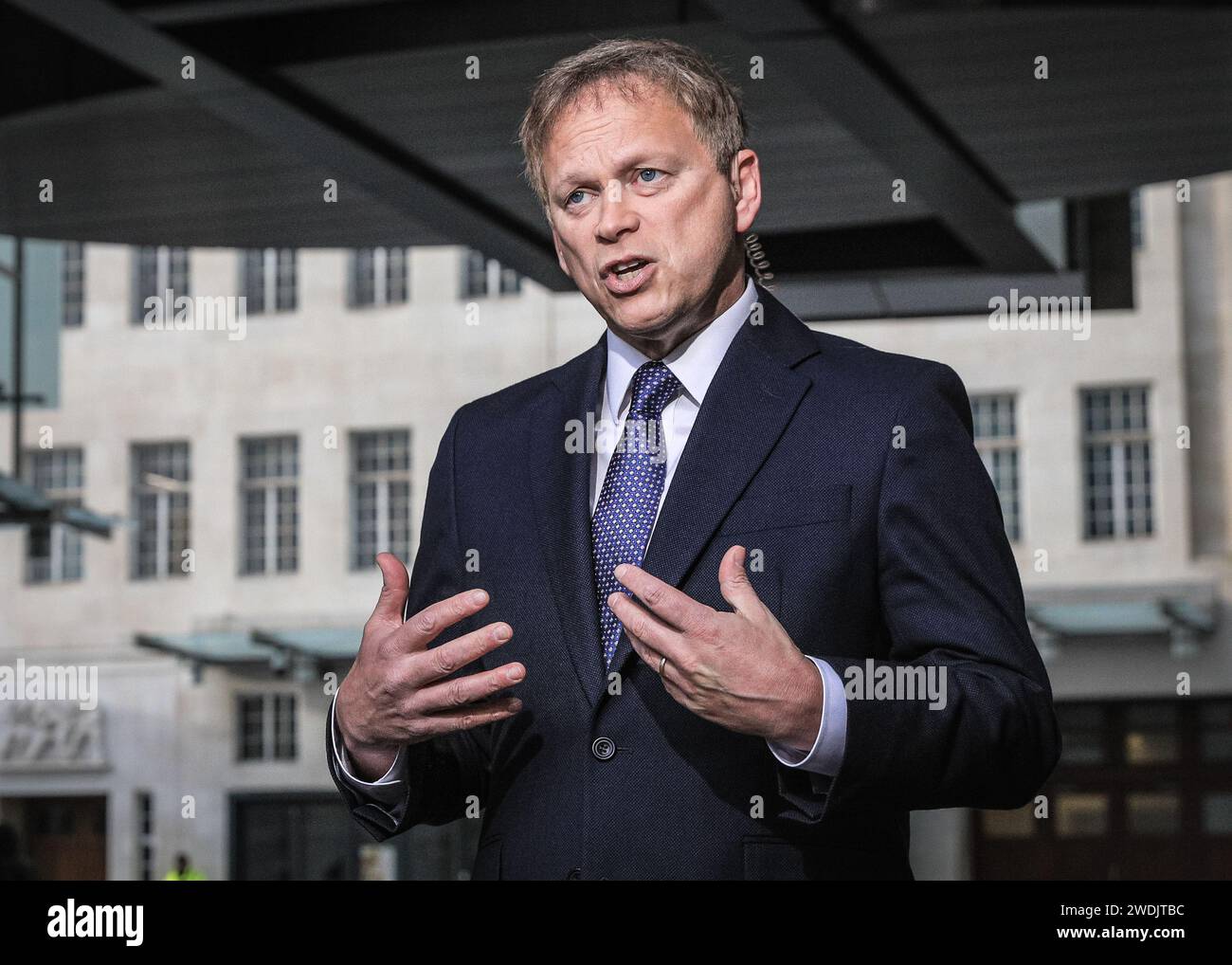 London, UK. 21st Jan, 2024. Grant Shapps, MP, Secretary of State for ...