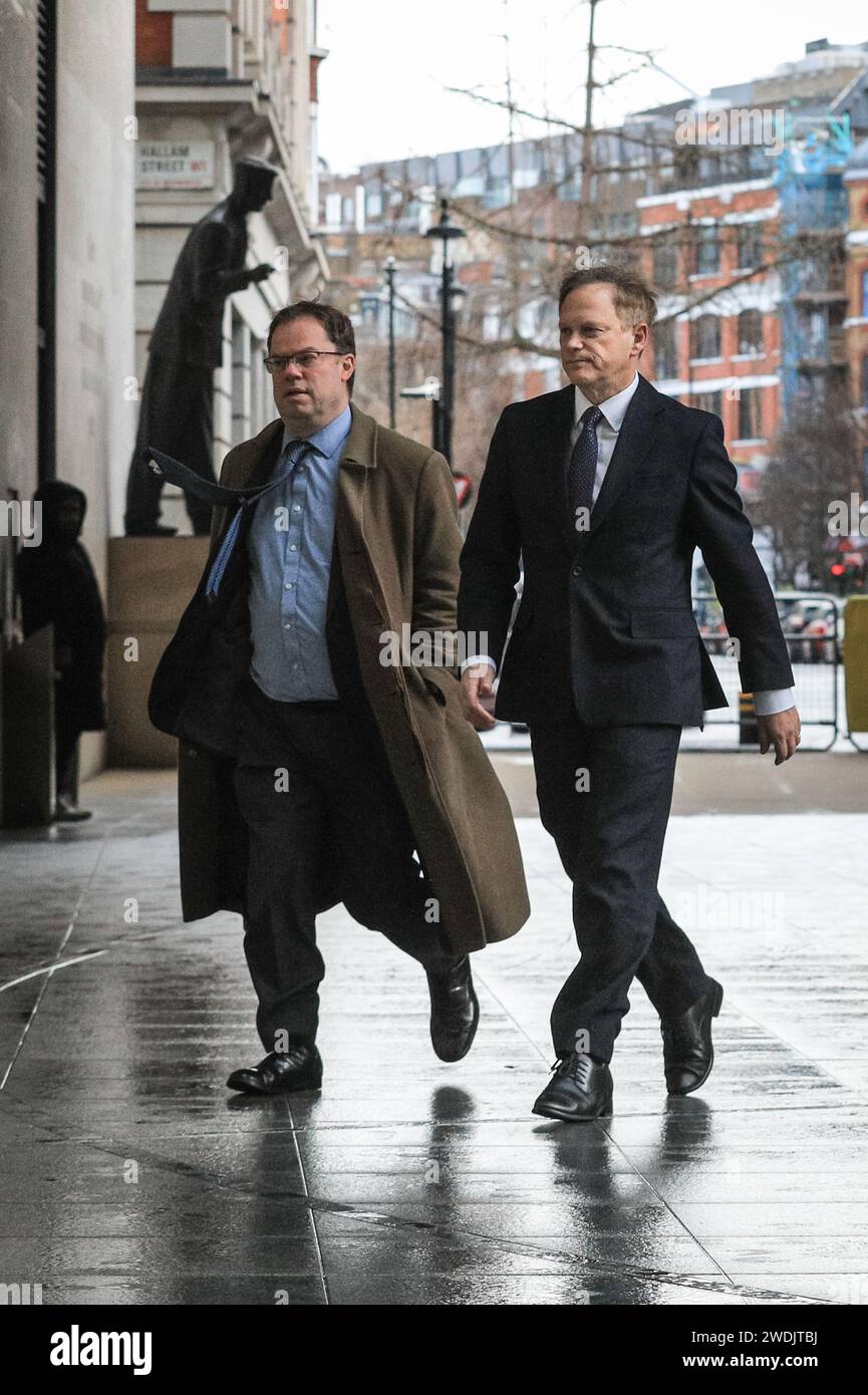 London, UK. 21st Jan, 2024. Grant Shapps, MP, Secretary of State for ...
