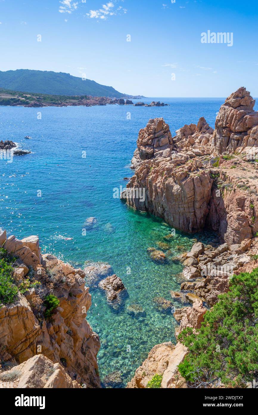 Clear water and rocks in Costa Paradiso. Sardinia, Italy Stock Photo ...