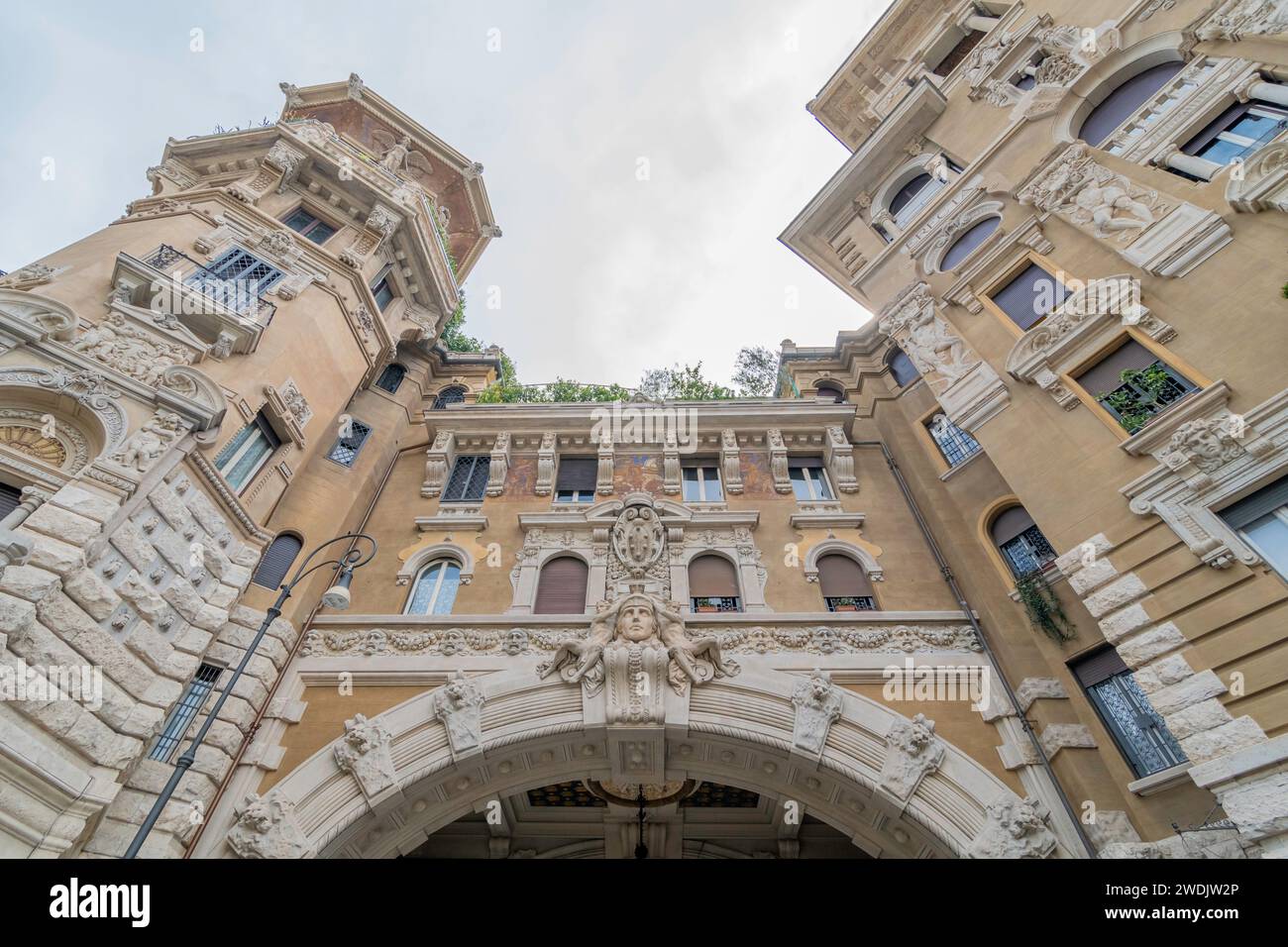 Coppedè district in rome, it is a complex of buildings with very ...