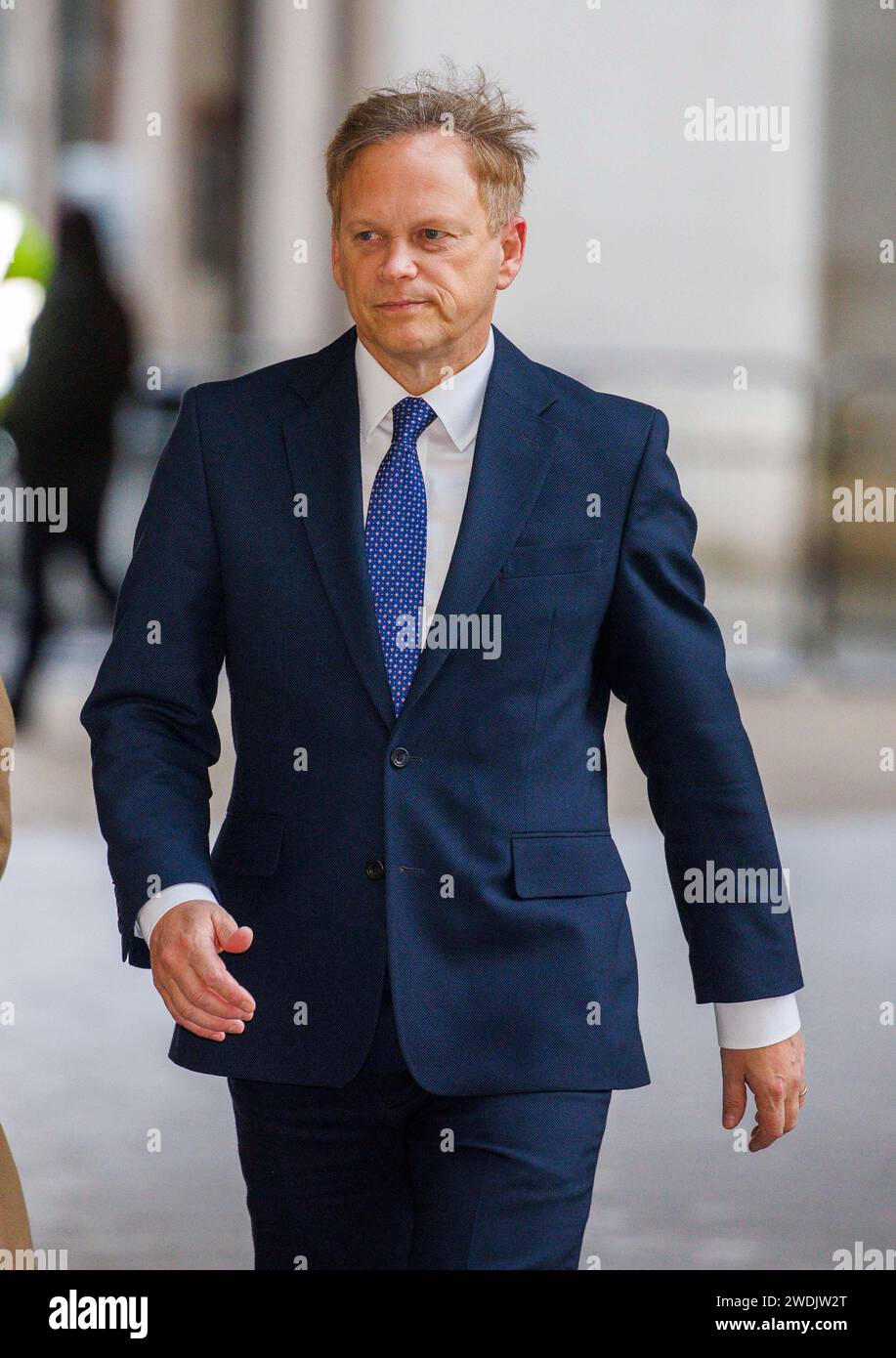 London, UK. 21st Jan, 2024. Grant Shapps, Defence Secretary, at the BBC ...