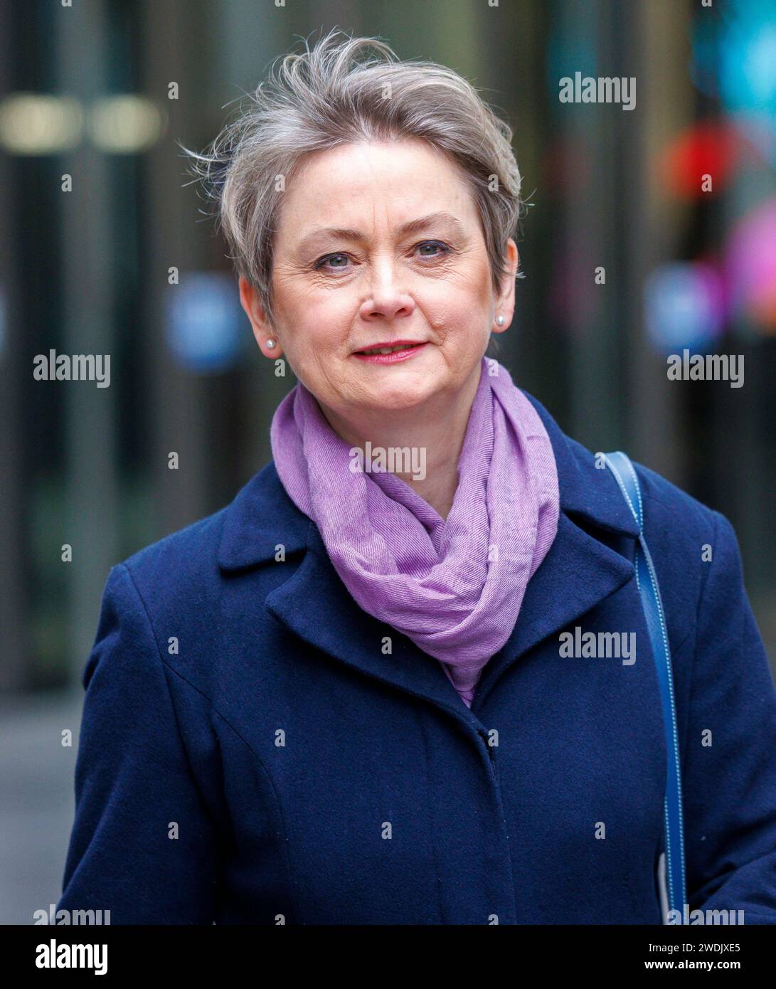 London, UK. 21st Jan, 2024. Shadow Home Secretary, Yvette Cooper, at ...