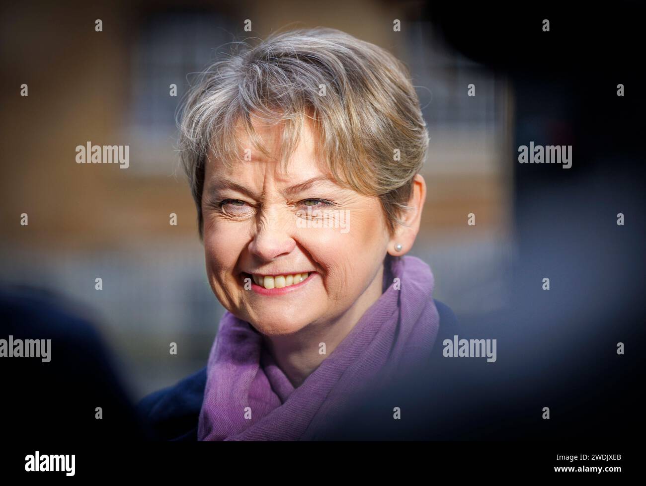 London, UK. 21st Jan, 2024. Shadow Home Secretary, Yvette Cooper, at ...