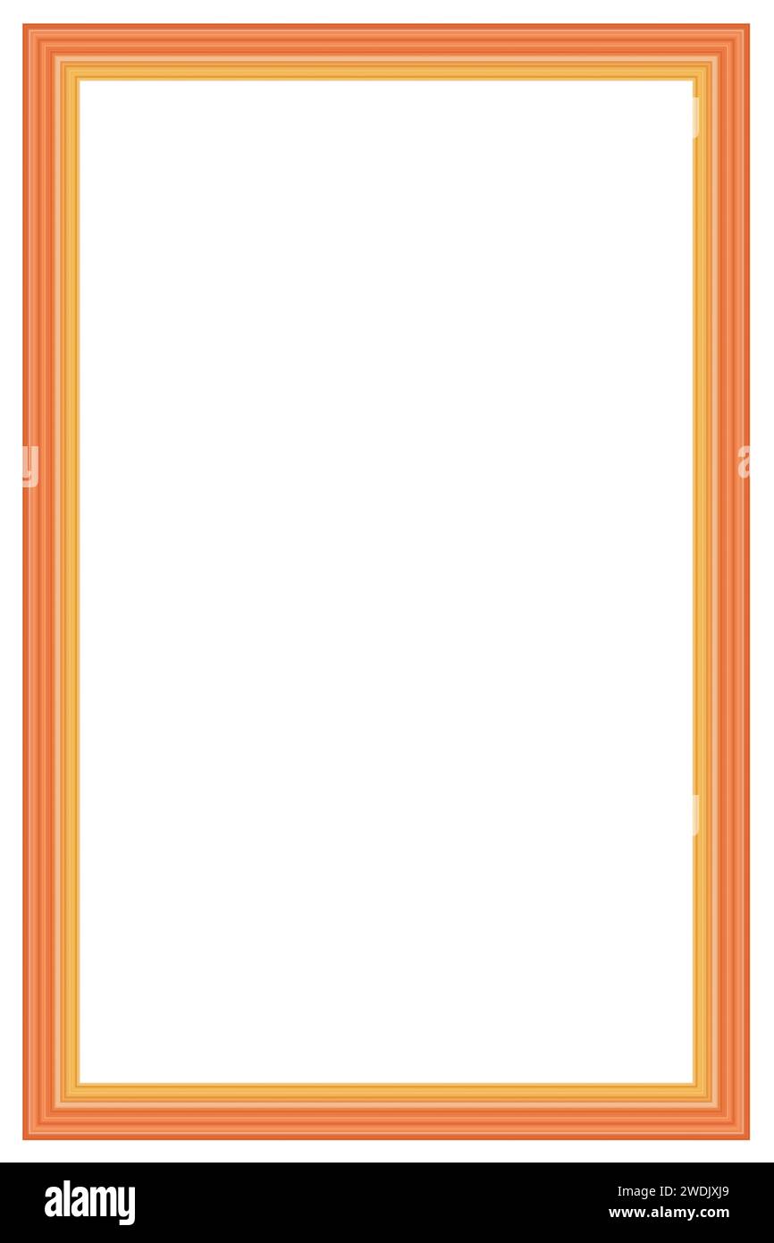 Vertical frame for photo and design with aspect ratio 2 to 3 on a white ...