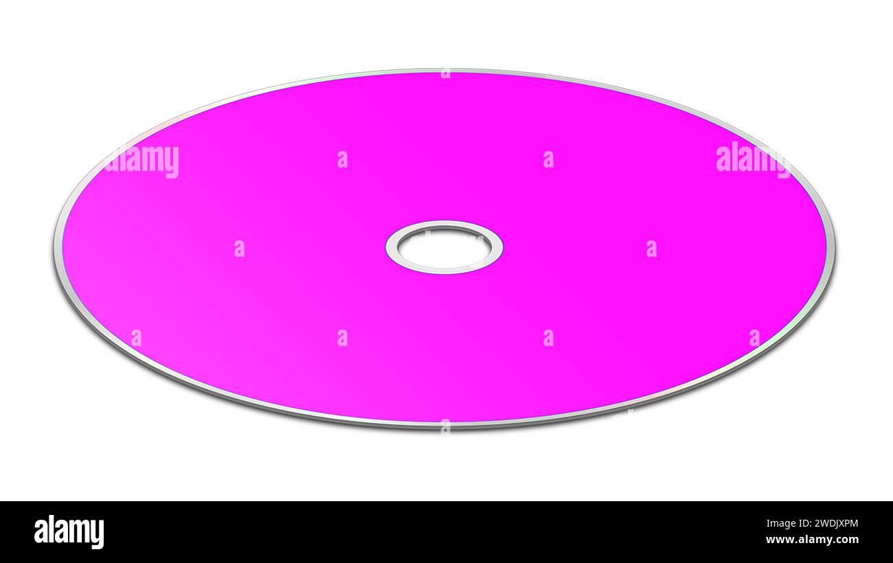 CD or DVD blank template magenta for presentation layouts and design ...